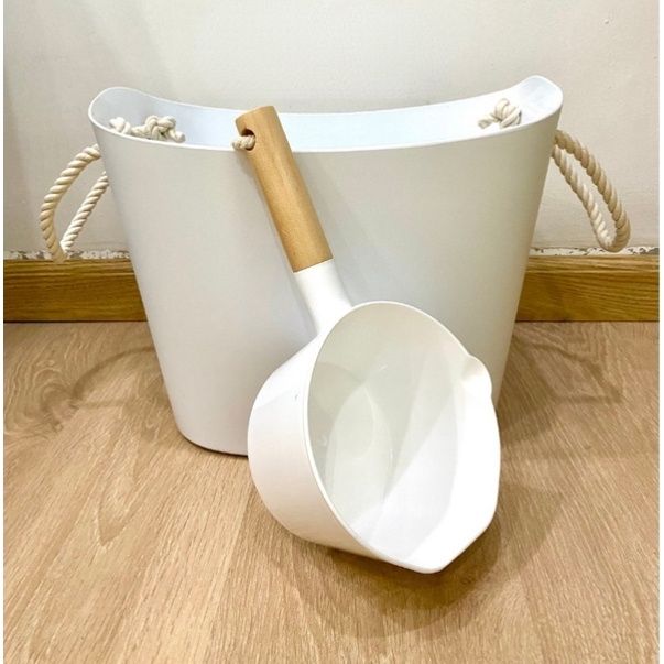 Classy Timba Bucket Minimalist White Pail Tabo Water Nordic Dipper ...