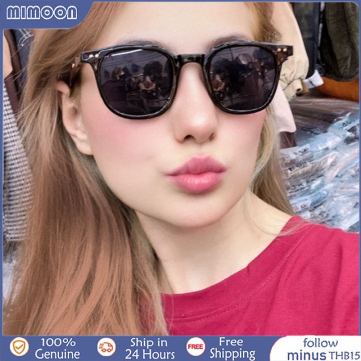 แว่นตากันแดด, แว่นตากันแดดลายไม้สไตล์อินส์, Unisex MIMOON | Lazada.co.th