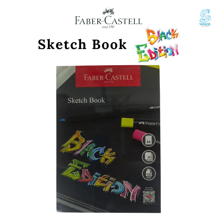 Faber Castell Black Edition Sketch Book Buku Gambar Sketsa Tebal A4 ...