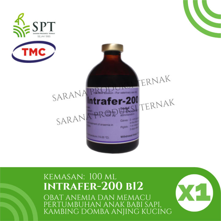 INTRAFER-200 B12 100 ML OBAT ANEMIA MEMBANTU PERTUMBUHAN ANAK BABI SAP ...