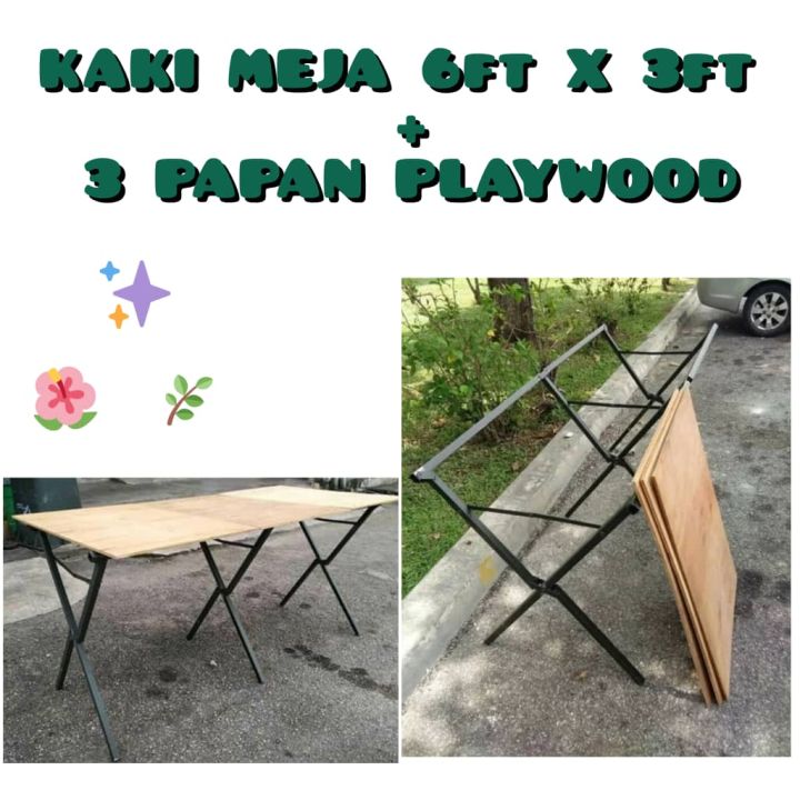 SET KAKI MEJA PASAR MALAM 6ft x 3ft TINGGI RENDAH TEBAL NIPIS | Lazada