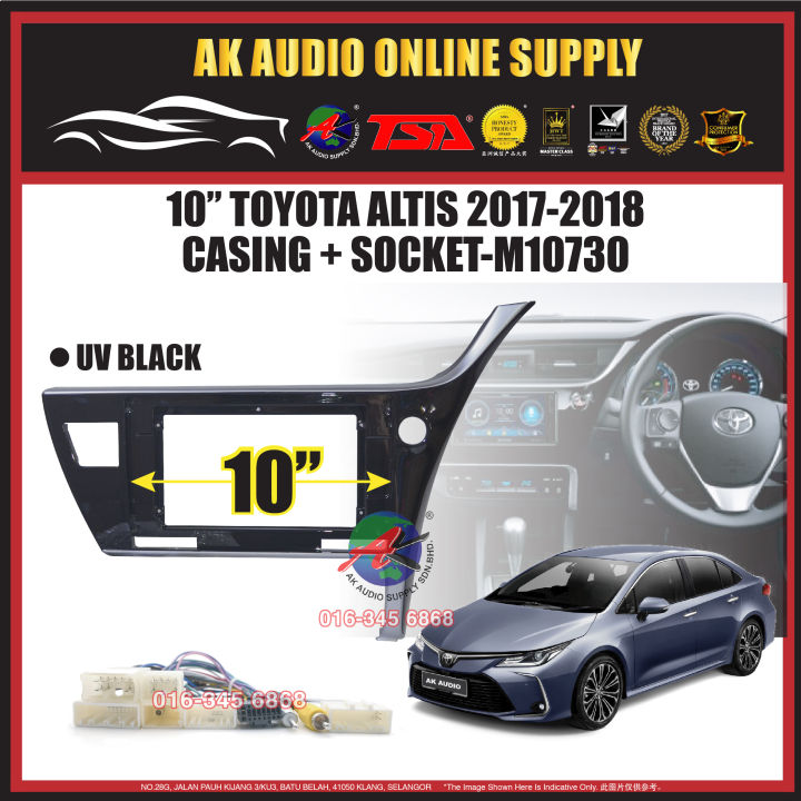 Toyota Altis 2017 - 2018 10" Inch Android Player Casing + Socket ...