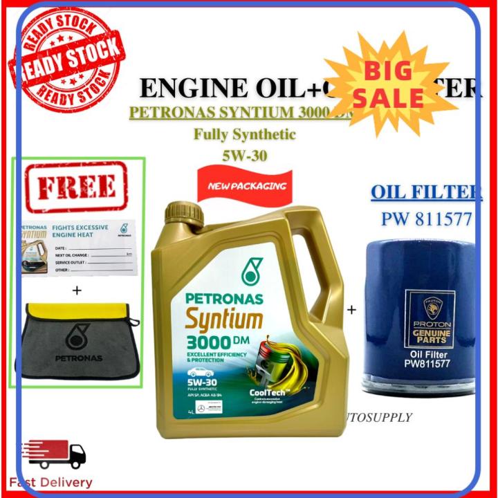 ⭐ [100% ORIGINAL] ⭐ NEW PACKING Petronas Syntium 3000 SN-PLUS 5W30 ...