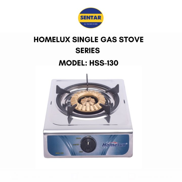[100% Original] Homelux Stainless Steel Gas Stove Single Burner (HSS ...