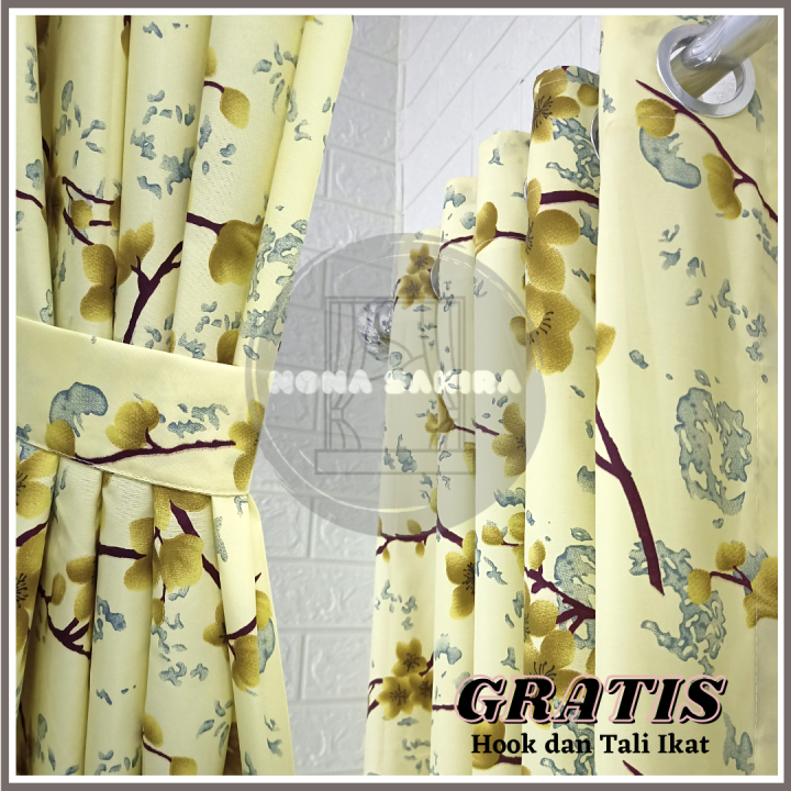(Nona Sahira) GORDEN EMBOSS POLOS MINIMALIS HORDENG JENDELA TIRAI PINTU ...