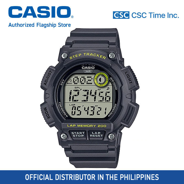 Casio (WS-2100H-8AVDF) Black Resin Strap 100 Meter Step Count Dual Time ...