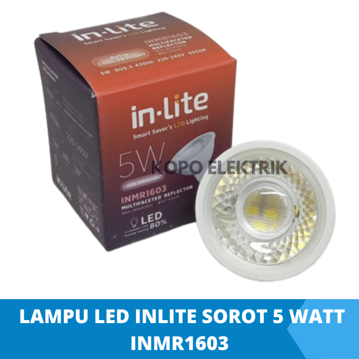 Lampu Led Sorot Inlite 5w MR16 Tusuk BERGARANSI | Lazada Indonesia