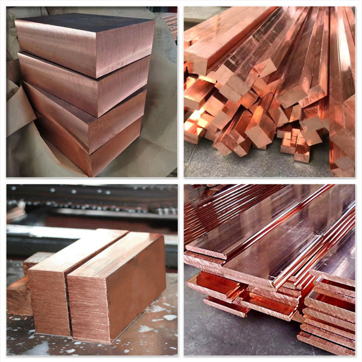 T2 Copper Plating Flat Square Solid Round Bar Tin-plated Spark ...
