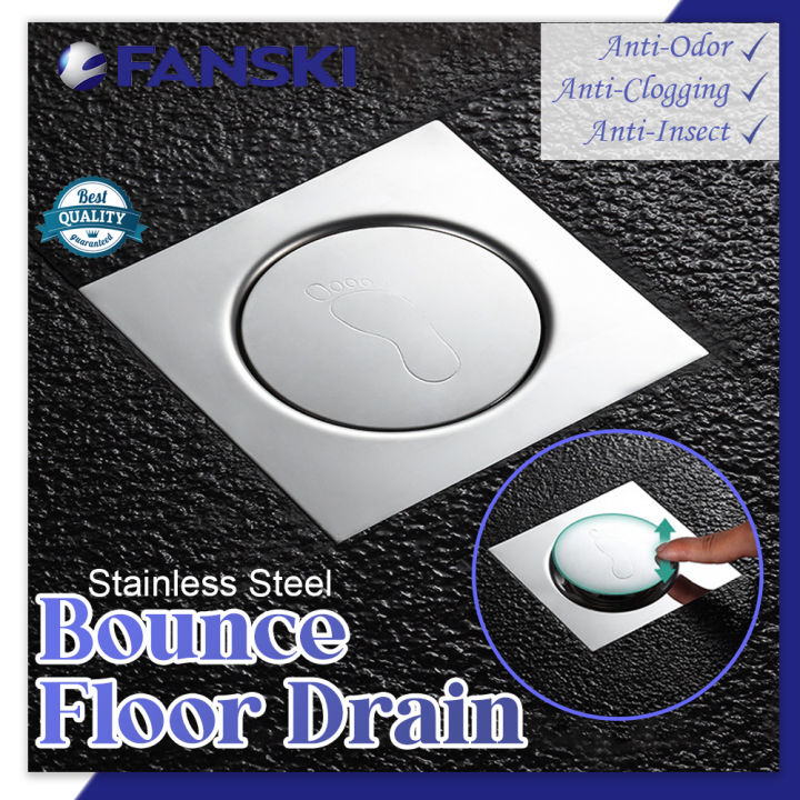 4 Inch 6 Inch Bounce Floor Drain Stainless Steel Floor Drain Square ...
