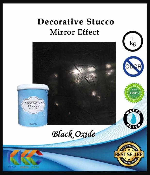 1KG STUCCO MIRROR EFFECT BLACK OXIDE | CAT STUCCO HITAM GLOWING ...