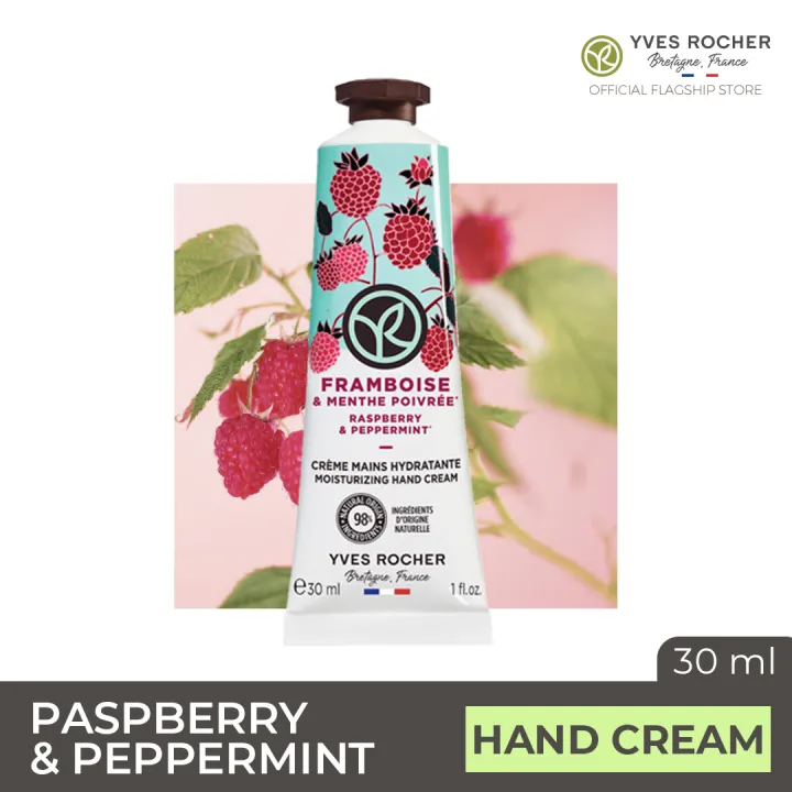 YVES ROCHER Raspberry & Peppermint Moisturizing Hand Cream 30ml ...