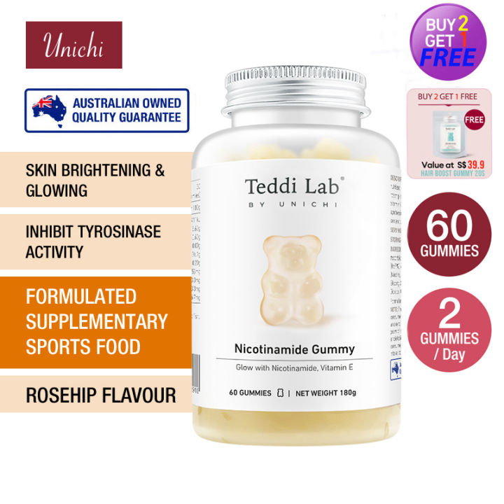 【Unichi】【New】Nicotinamide Skin Nourishing Bear Gummy，Niacinamide ...