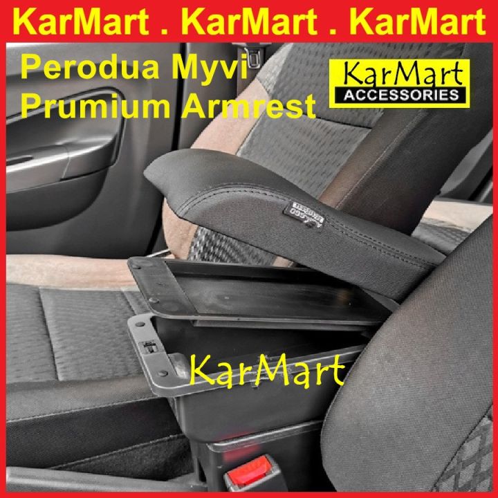 KarMart Perodua Myvi Armrest Premium USB LED Indicator Double Layer Arm ...