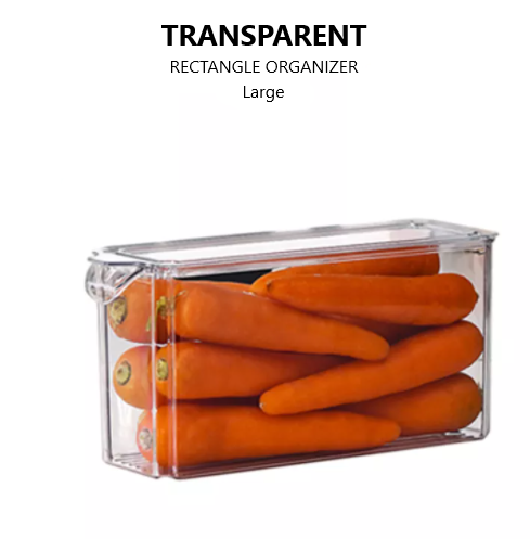 DAU Yvonne Kitchen Refrigerator Organizer with Lid Stackable Food ...