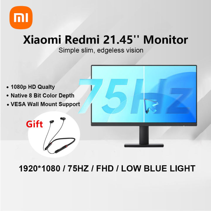 Xiaomi Redmi Monitor 21.45 inch 75Hz Refresh Rate 1080P FHD Low Blue ...