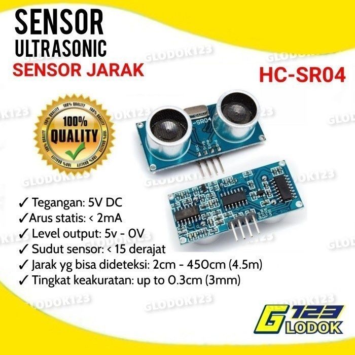 Sensor Ultrasonik / Sensor Ultrasonic Module Sensor Jarak HC-SR04 | Lazada Indonesia