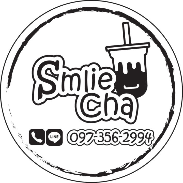 smile cha สติ๊กเกอร์แก้วแบบใส กันน้ำ | Lazada.co.th