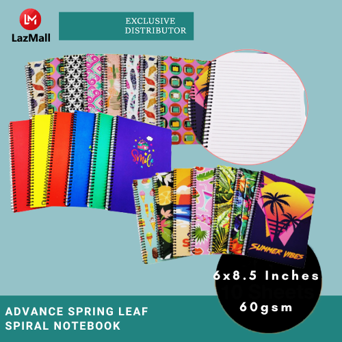 Advance Spring Leaf Spiral Notebook 6x8.5 Inches 60gsm 80leaves 1pad ...