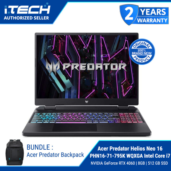 Acer Predator Helios Neo 16 PHN16-71-795K 16 WQXGA Intel Core i7 ...