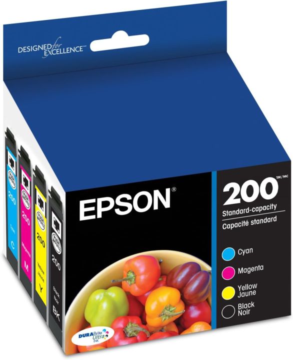 EPSON 200 DURABrite Ultra Ink Standard Capacity Black & Color Cartridge ...
