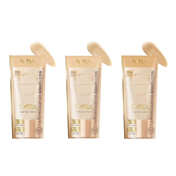 Excel Skin Tint Serum Foundation - ST01 / ST02 / ST04 (35g) | Lazada