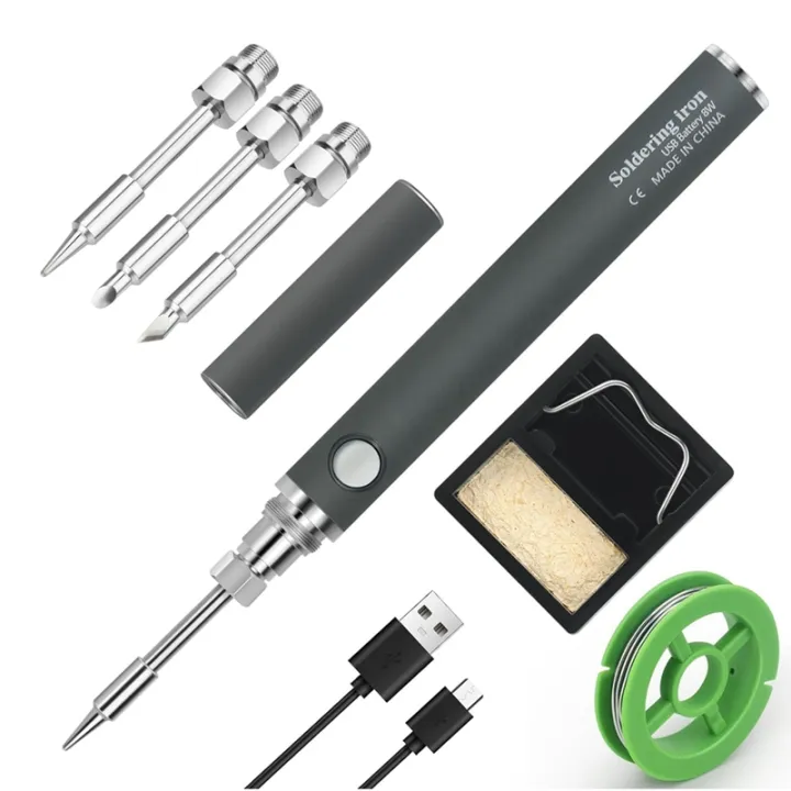 【RlGIYH】Cordless Soldering Iron Kit Adjustable Temperature Soldering ...