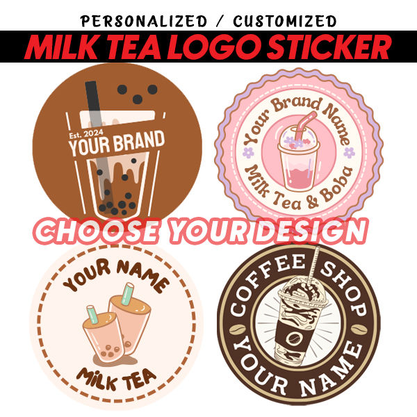 MILK TEA STICKER LABEL PERSONALIZED AND CUSTOMIZED FREE TEMPLATE ...