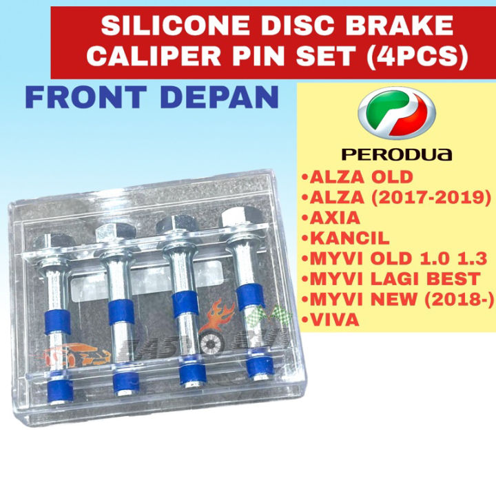 Silicone Disc Brake Caliper Pin Set *Front Depan - PERODUA ALZA / AXIA ...