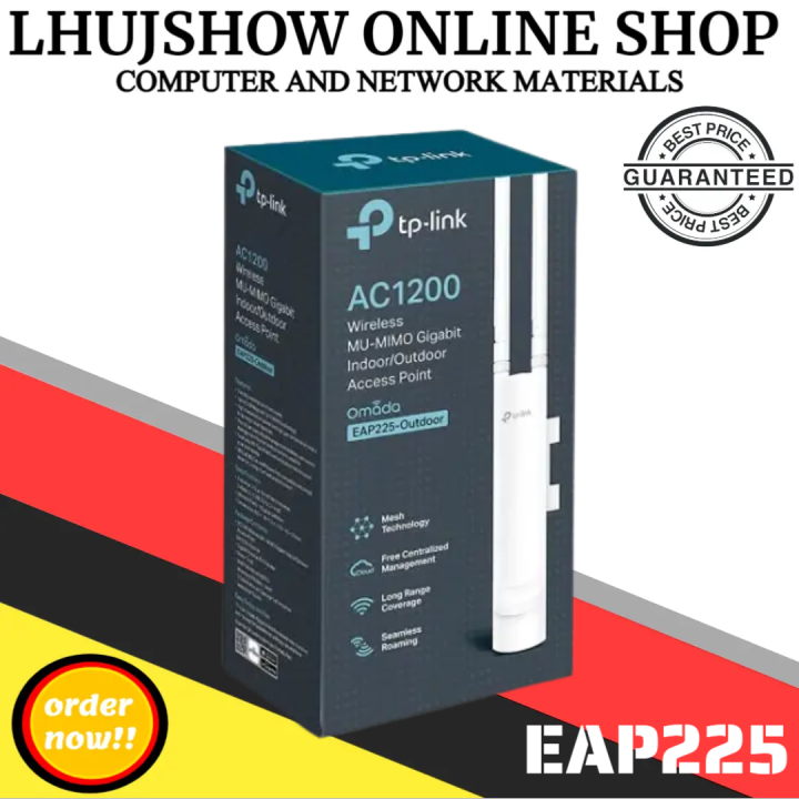 TP-LINK EAP225 V3 AC1200 Wireless MU-MIMO Gigabit Indoor/Outdoor Access ...