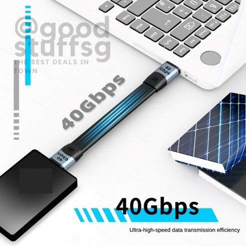 [SG FREE ] Type-C USB4.0 240W Fast Charging Flat Cable 8K 4K Video ...