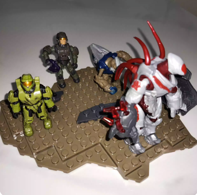 HALO Mega Construx Grunt Marin จาก UNSC ตัวต่อโจมตี GYG60ตัวต่อเลโก้ ...