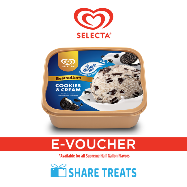 Selecta Supreme Half Gallon Ice Cream (1.4L or 1.3L) SMS eVoucher ...