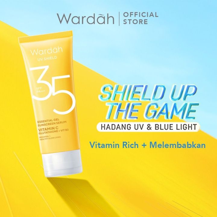 Wardah UV Shield Essential Sunscreen Gel SPF 35 PA+++ 40ml | Lazada Indonesia
