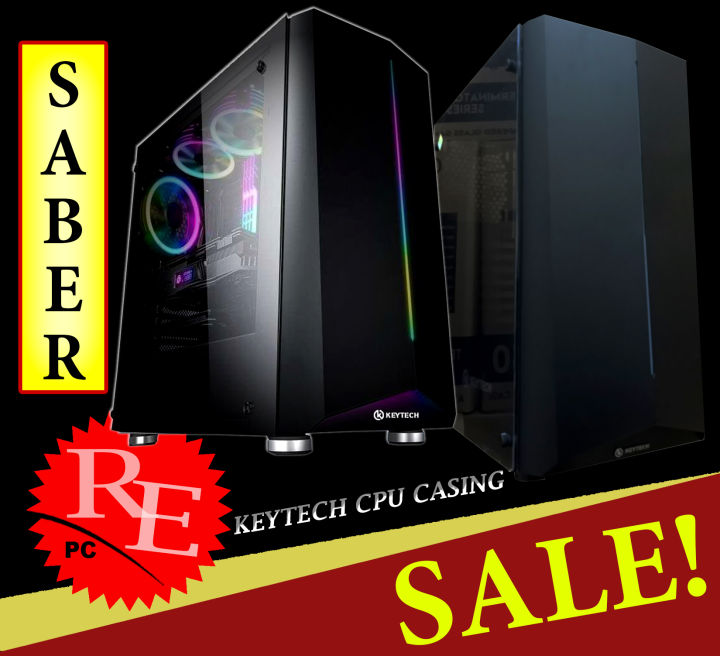 Keytech Saber Tempered Glass Gaming Desktop pc case | Lazada PH