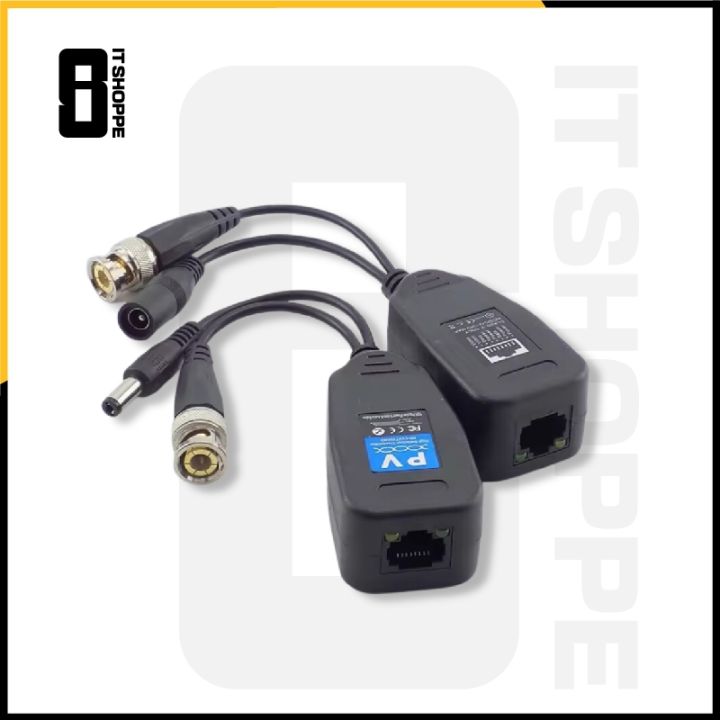 RJ45 to DC + BNC HD-CVI/TVI/AHD Passive Video Balun CAT6 CCTV | Lazada PH