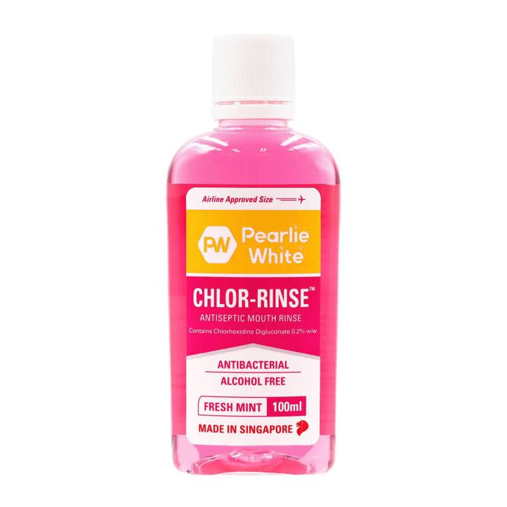Pearlie White Chlor-Rinse Alcohol Free Antiseptic Mouth Rinse 100ml ...