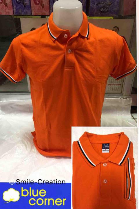 Blue corner Men's Polo shirt #3(Orange) | Lazada PH