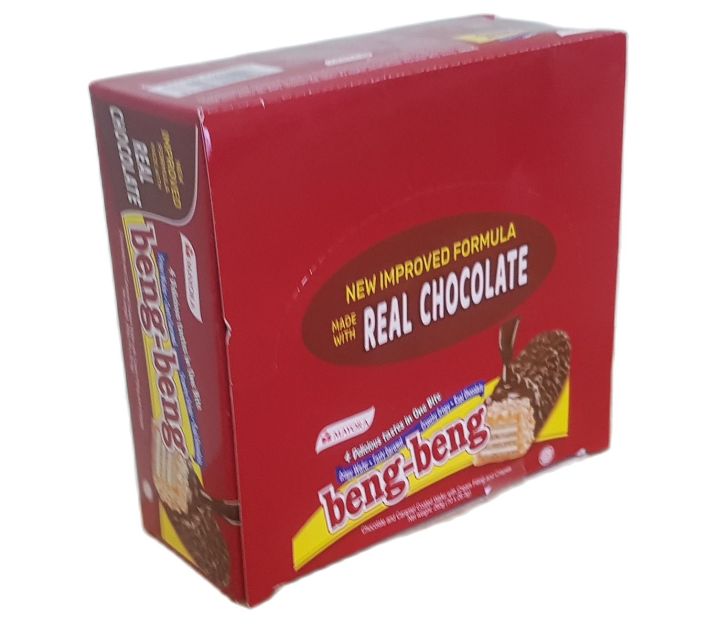 Mayora Brand BENG-BENG Real Chocolate and Caramel Coated Wafer (pack of ...