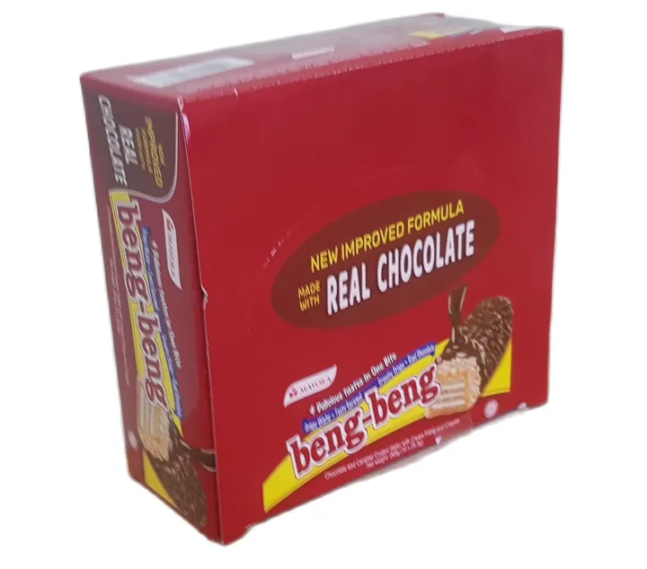 Mayora Brand BENG-BENG Real Chocolate and Caramel Coated Wafer (pack of ...