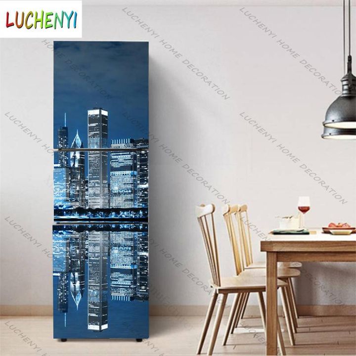Custom 3D Refrigerator Cling Film Freezer Sticker Refrigerator ...