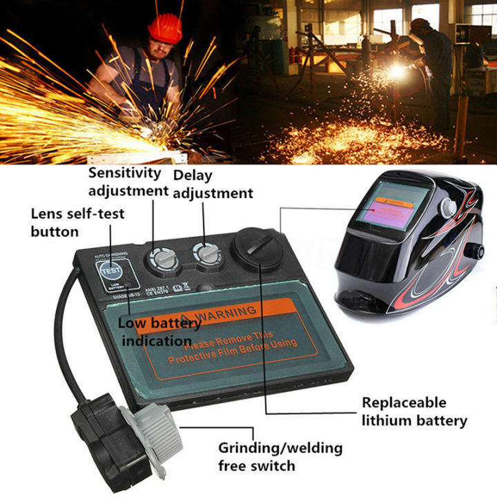 LEI Auto Solar Darkening TIG Welding Helmet Lens Mask Goggles ...