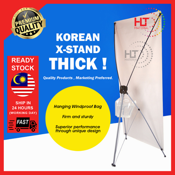 X Stand Banner Bunting Poster Foldable (80cm X 180cm)/ X Stand Korean ...