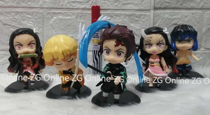 Demon Slayer ver.1, v2, v3 , v4 & v5 Kimetsu no Yaiba Chibi Collection Action Figure ...