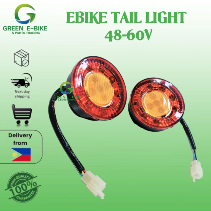 GREEN EBIKE Tail Light 48-60 Volts ( Round ) | Lazada PH