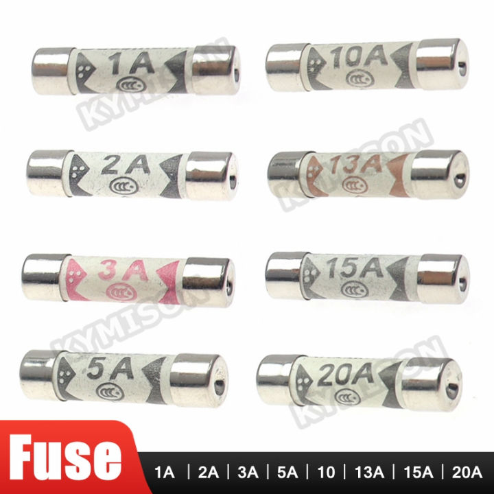 20pcs/lot Ceramic fuse for multimeter 6mm×25mm BS 1362 Filling sand ...