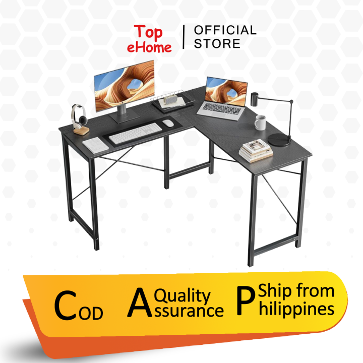 Topehome L-Shaped Computer Table Modern Office Desk Multi Functional ...