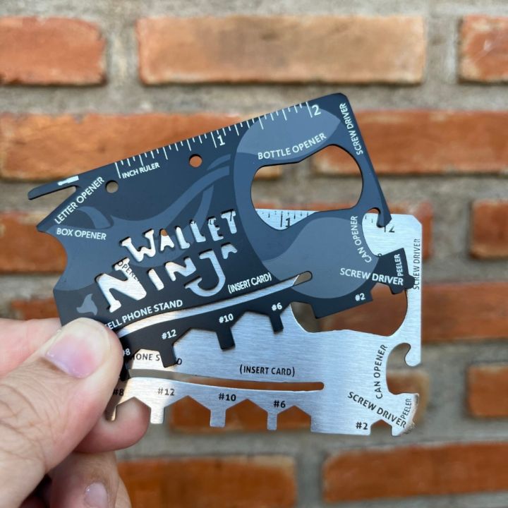 Black & Silver Ninja Wallet การ์ดอเนกประสงค์ แถมซองดำ TC-02 | Lazada.co.th
