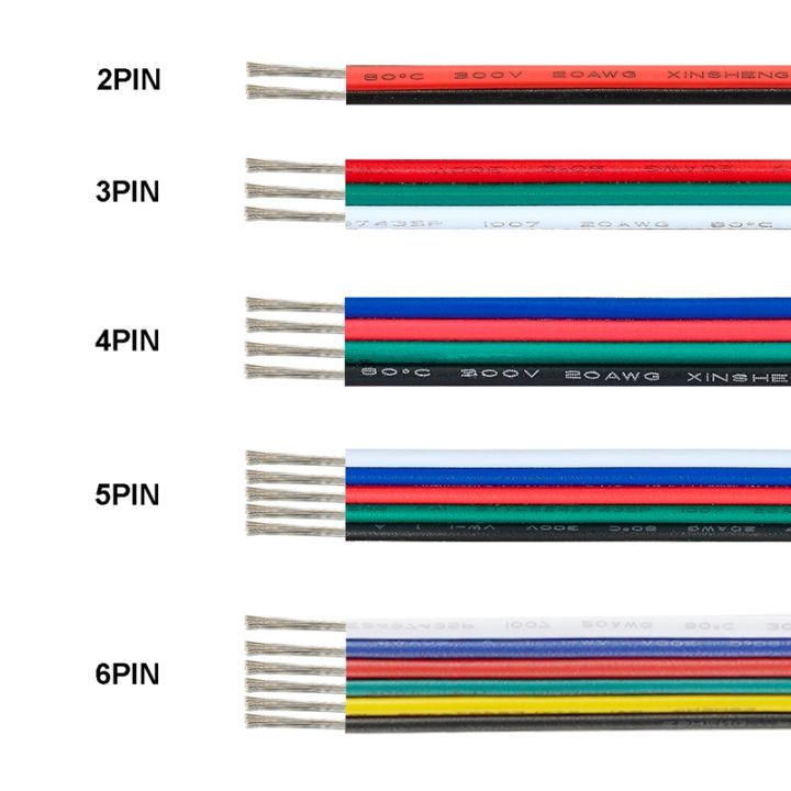 5M Flexible Electrical Wire for LED Strip Connectors - Choose from 2 to ...