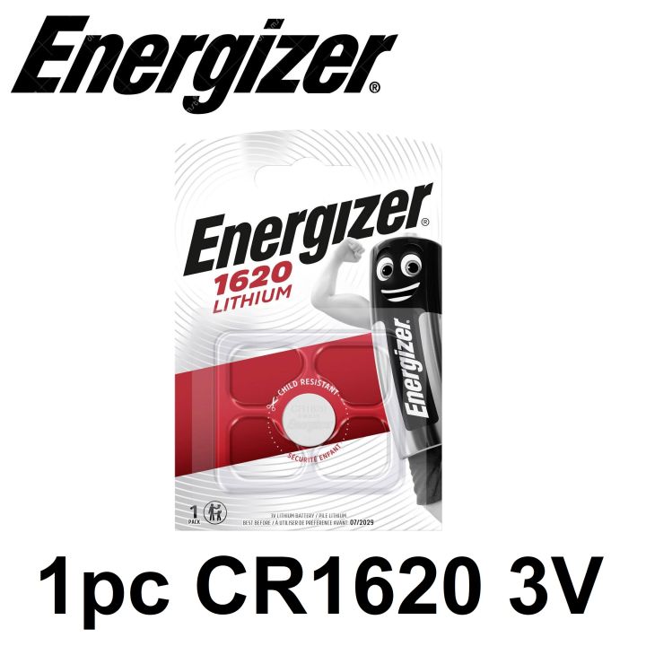 Energizer 1620 CR1620 (1pc) 3v Lithium Button Cell Battery in Blister Pack DL-1620 ECR1620 ...