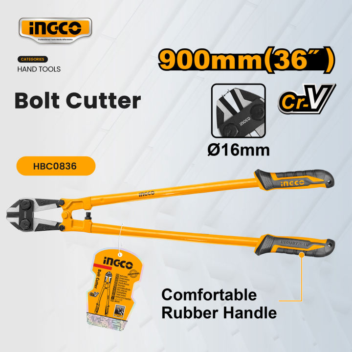 Ingco 36" Inch Bolt Cutter / Chain Wire Lock Cutter / Rebar Cutter ...